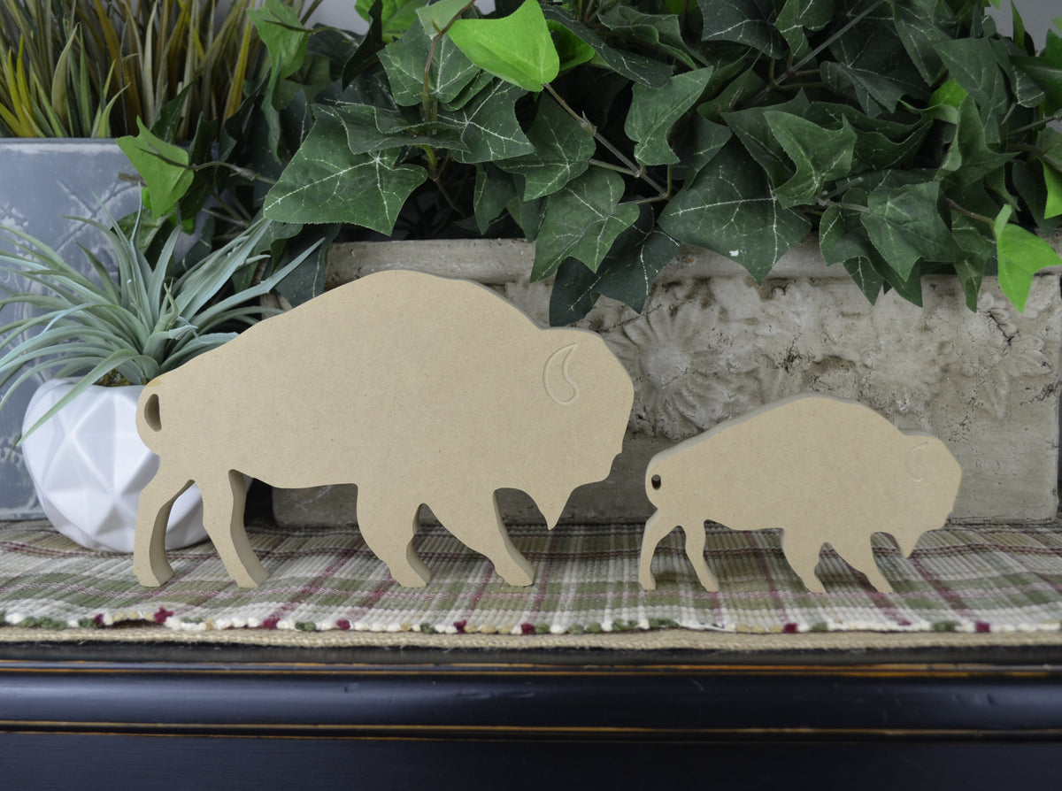 Buffalo Wood Cutout- Buffalo Craft- Bison Home Decor- DIY Wood Buffalo ...